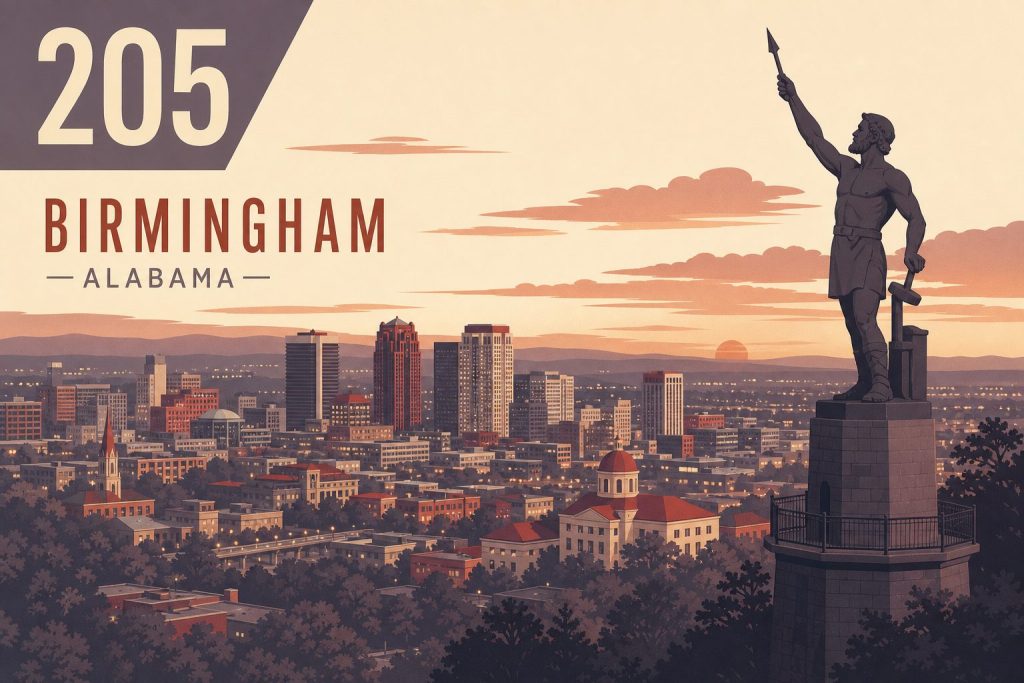 205 Area Code: Birmingham, AL — Original 1947 NPA